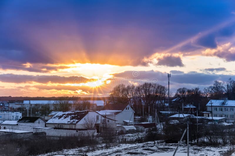 Sunset Over the Village. Sunset Sunset in the Clouds. Sunset Sunset ...