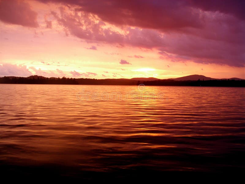 Sunset Over Water stock image. Image of waves, river, water - 2600045
