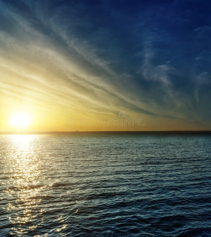 Sunset over water stock photo. Image of heaven, country - 28279250