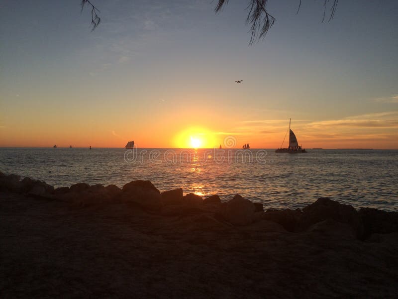 Key West Sunset stock image. Image of west, water, sunset - 151462229