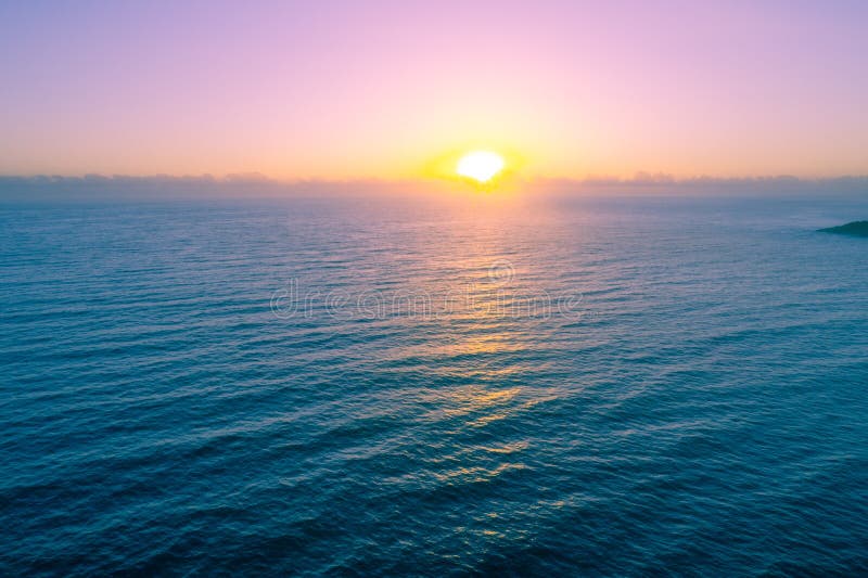 Sunset over water. stock photo. Image of location, print - 139684340