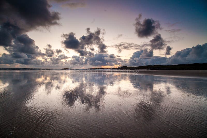 Sunset Over Waterfront, Donegal, Ireland Stock Image - Image of ...