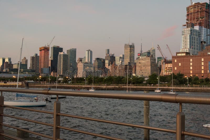 Sunset over the West Side editorial image. Image of effect - 90534185