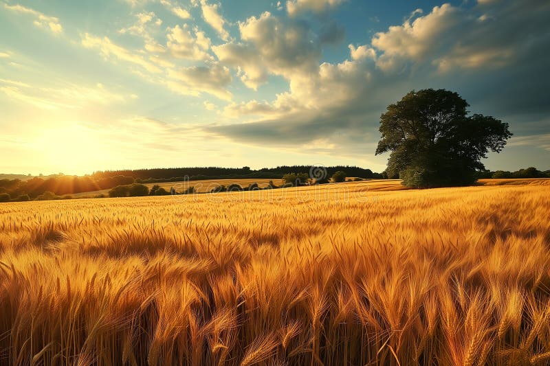 7,842 Sunset Over Wheat Field Stock Photos - Free & Royalty-Free Stock ...