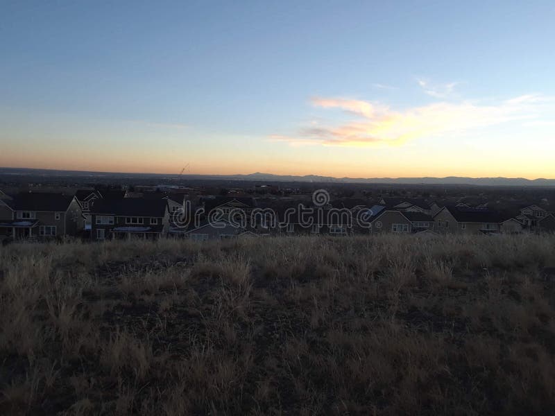 Sunset Overlook Colorado Hill Stock Image - Image of hill, nature ...