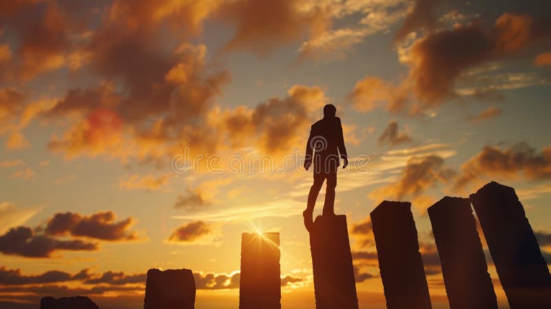Sunset Overlook stock photo. Image of silhouette, minimalist - 363738666