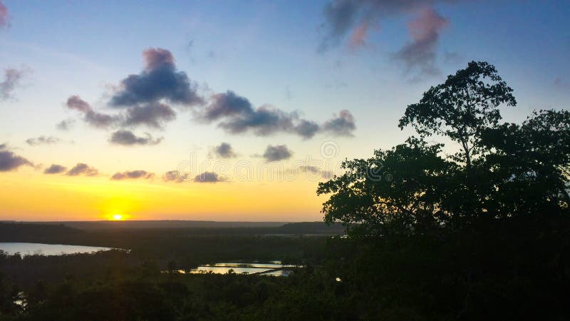 Sunset Overlooking the Lake Stock Image - Image of blue, left: 135589231