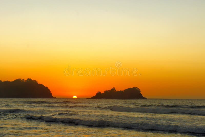 Sunset in the Pacific Ocean. Philippines Stock Image - Image of ...