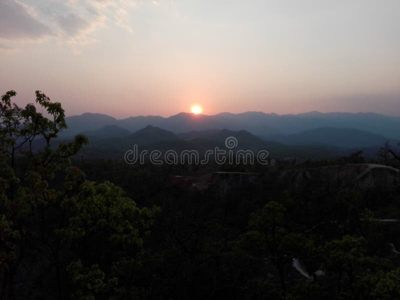 Sunset at Pai Canyon Thailand Stock Image - Image of higher, thailand ...
