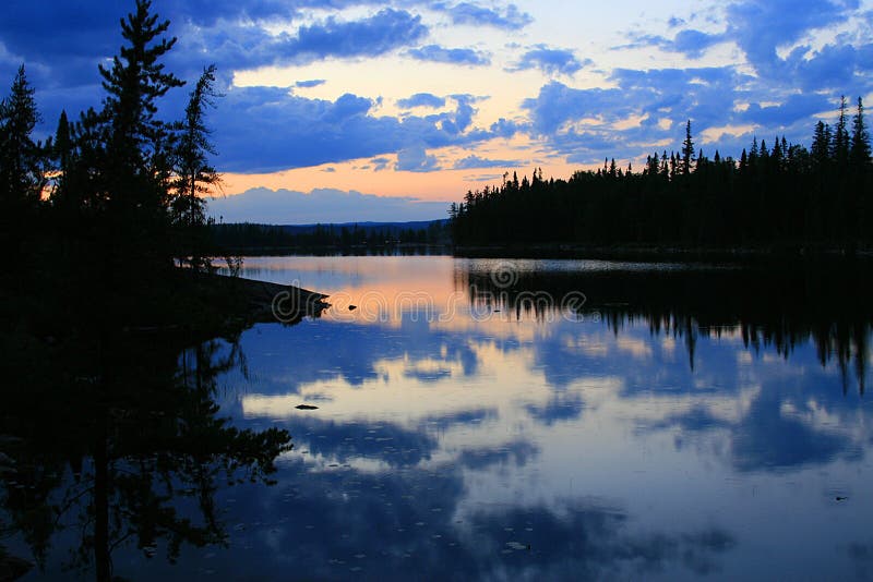 Sunset Painted Lake stock photo. Image of gorgeous, camping - 3454388
