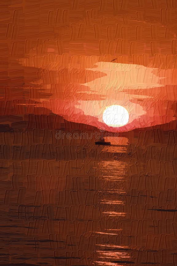 Romantic Sunset Painting Stock Illustrations – 17,584 Romantic Sunset ...