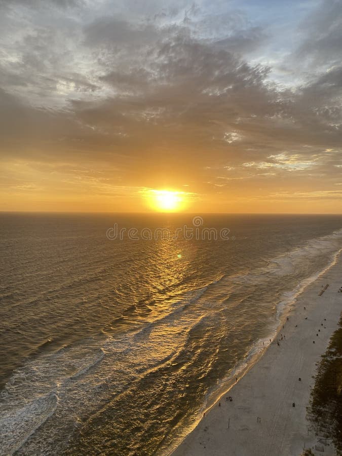 Sunset in Panama City Beach Florida Stock Photo - Image of florida ...
