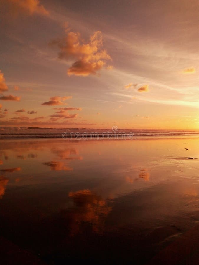 Sunset at Pangandaran Beach Stock Photo - Image of sunset, nature ...