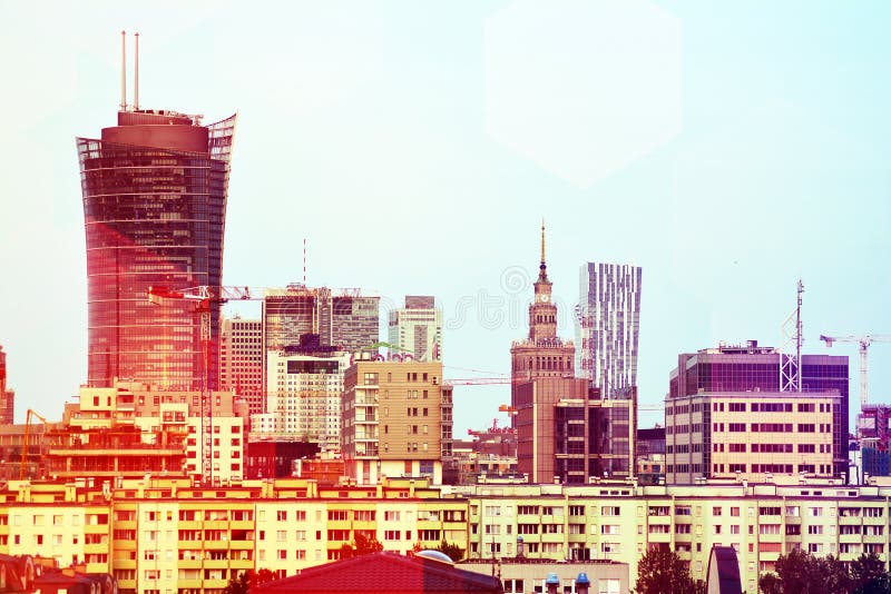 Sunset Panorama Scenes of City Stock Image - Image of famous, panorama ...