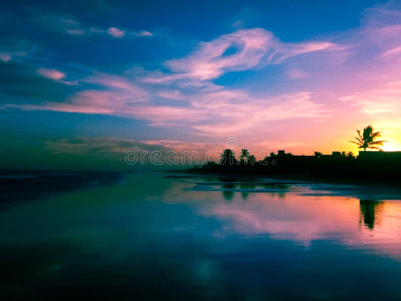 Sunset in paradise stock photo. Image of horizon, afterglow - 222249208