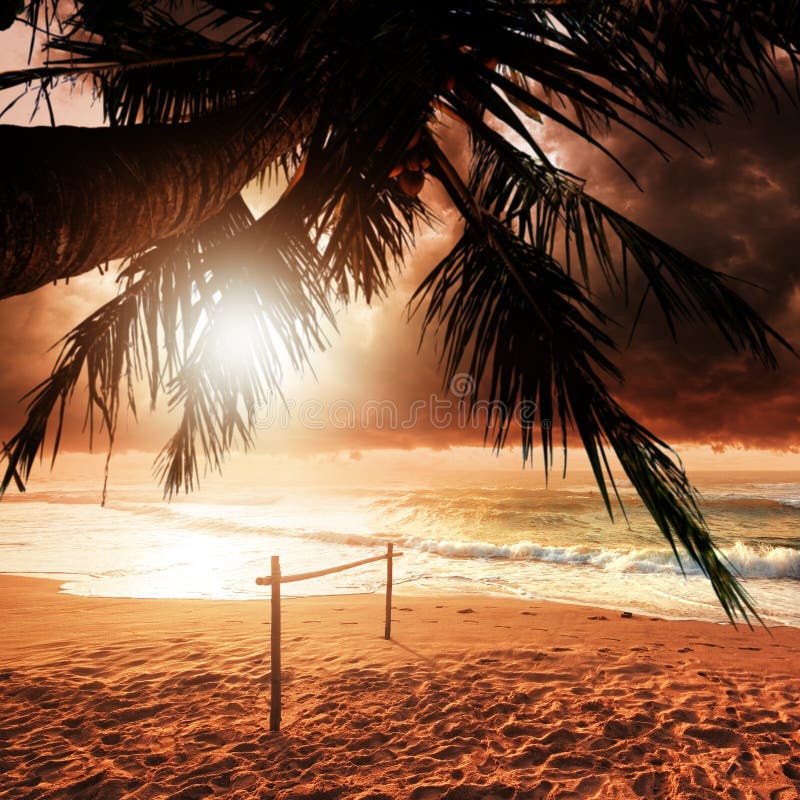 Sunset in Paradise stock photo. Image of sand, landscape - 38100008