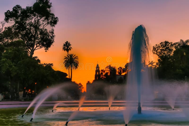 Sunset in the Park stock image. Image of water, outdoor - 44412839