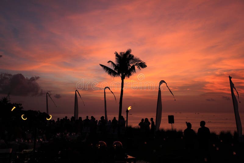 Sunset party stock photo. Image of asia, gather, plants - 17335676