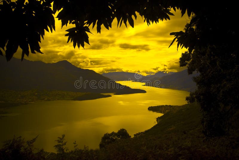 Sunset peace stock image. Image of scenery, sunlight - 21269931