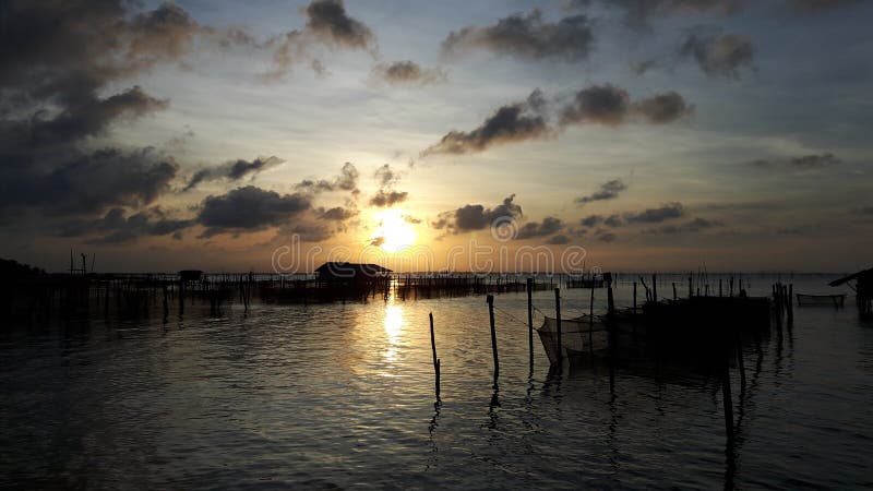 Sunset stock photo. Image of nature, dawn, reflection - 77170152