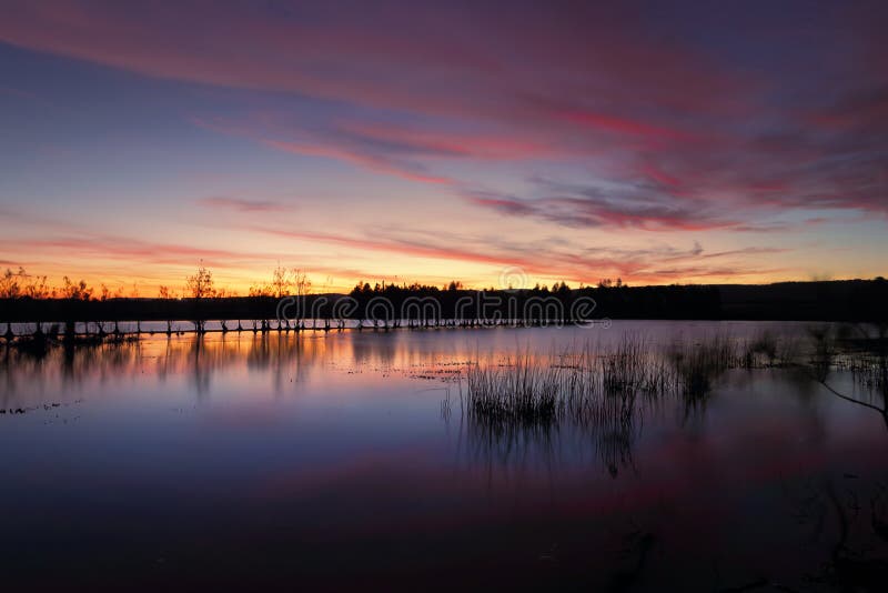 Sunset Penrith Lakes NSW Australia Stock Image - Image of mountains ...