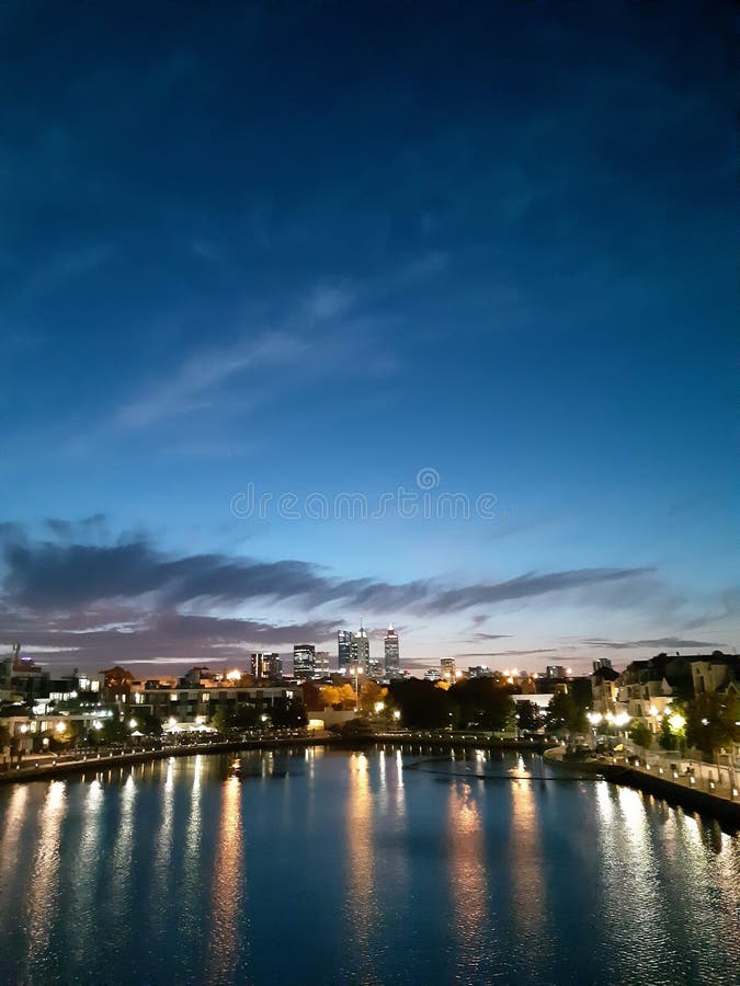Sunset in Perth - Western Australia Stock Photo - Image of landmark ...