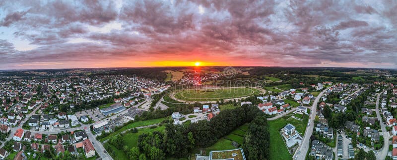 Sunset Phase in Bavaria stock image. Image of light - 233625489
