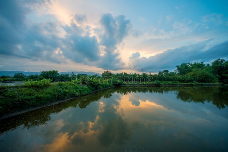 Sunset Philippines stock image. Image of horizon, sunset - 87530355