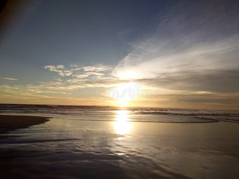 Sunset Photo Take of High View in Beach Stock Image - Image of sunset ...