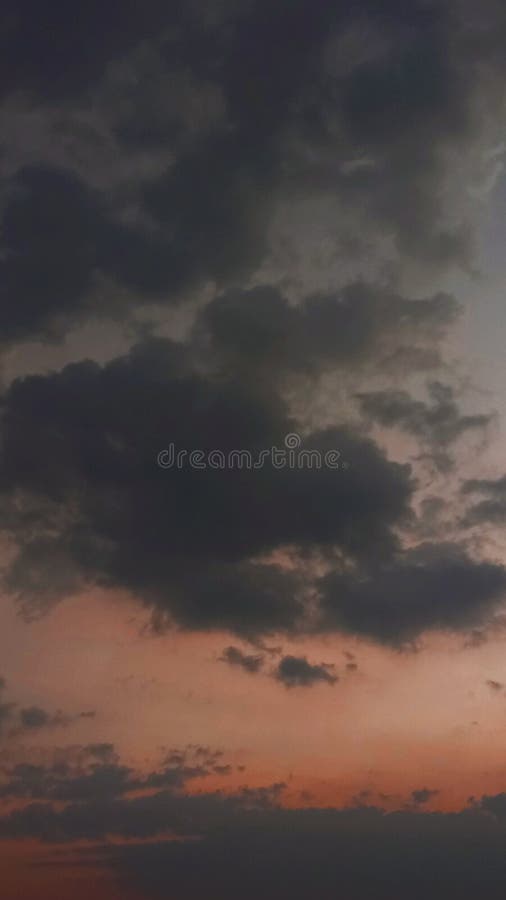 The Sunset is Photographed from a Lower Angle Stock Image - Image of ...