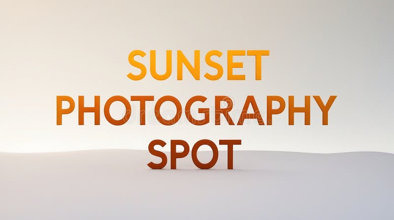 Sunset Photography Spot with Engaging Typography Creating a Visual ...
