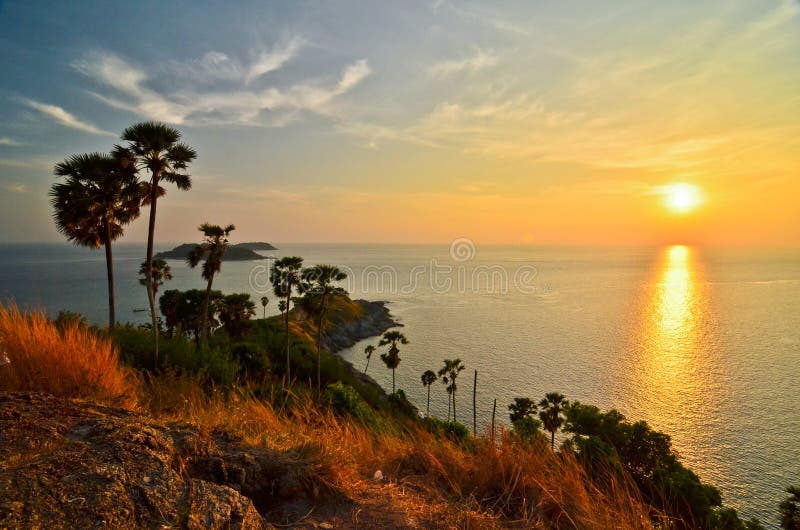 Sunset at Phuket stock image. Image of vacation, travel - 38345479