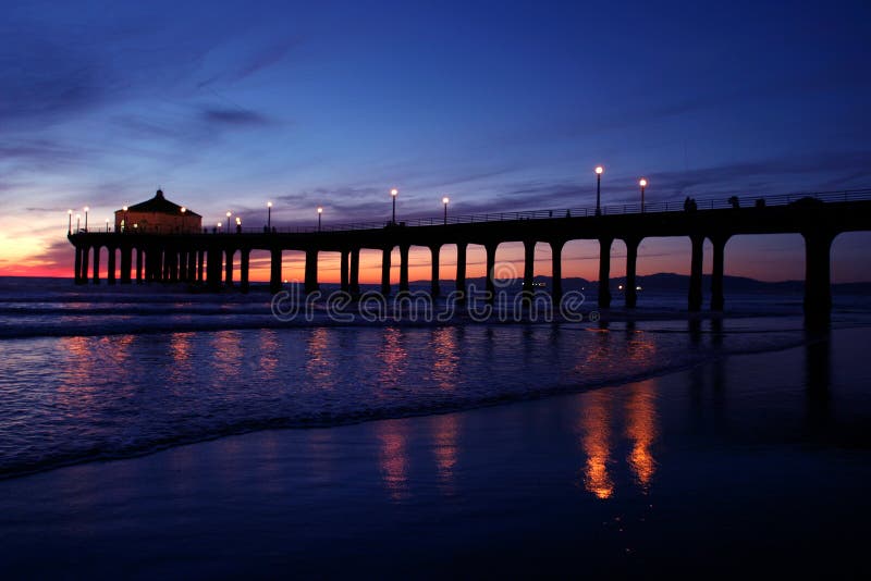 Wooden pier at sunset stock image. Image of scenic, cloud - 632381