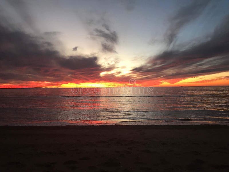 Sunset stock image. Image of pilbara, beach, beautyofnature - 95295803