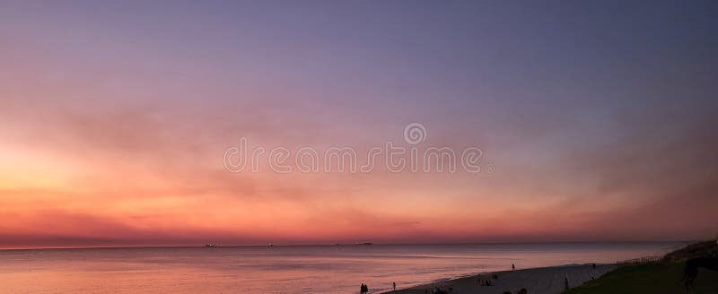 Sunset Pink Beach Sea Nature Perth Life Night Stock Image - Image of ...