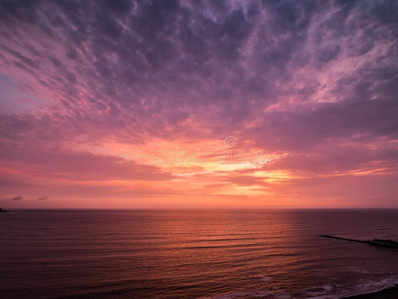 Sunset in pink color stock photo. Image of lima, south - 111976992