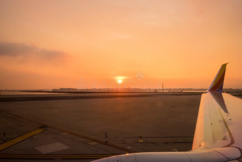 Sunset Takeoff stock image. Image of beautiful, dusk, flight - 2705447