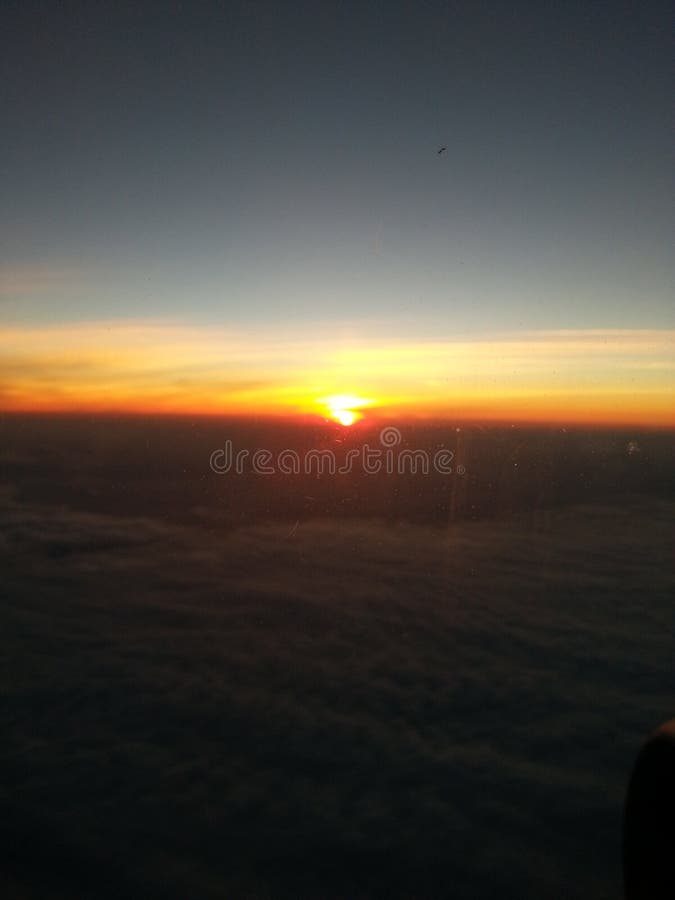Sunset and plane stock photo. Image of holidays, burning - 25376874