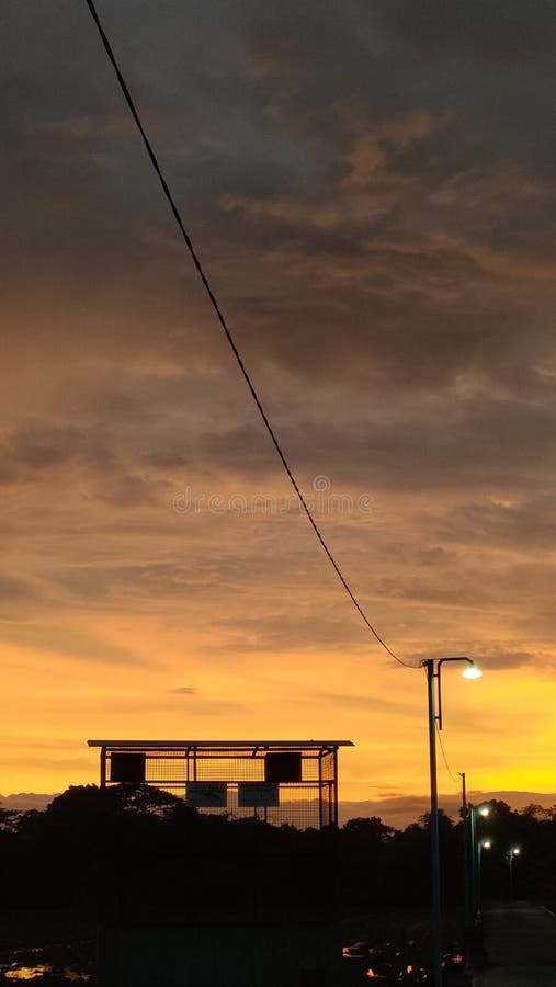 Sunset at 6 pm stock photo. Image of beautiful, landscapes - 263340228