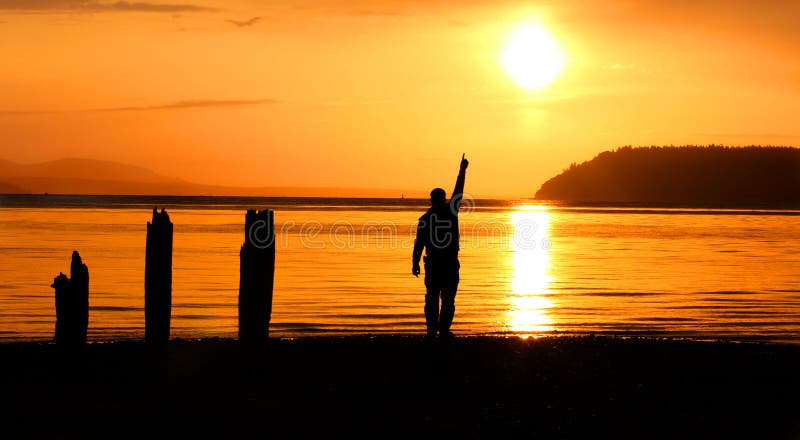 Sunset point stock image. Image of sunlight, silhouette - 24865103
