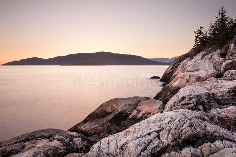 Sunset at Point Atkinson stock photo. Image of exposure - 32452068
