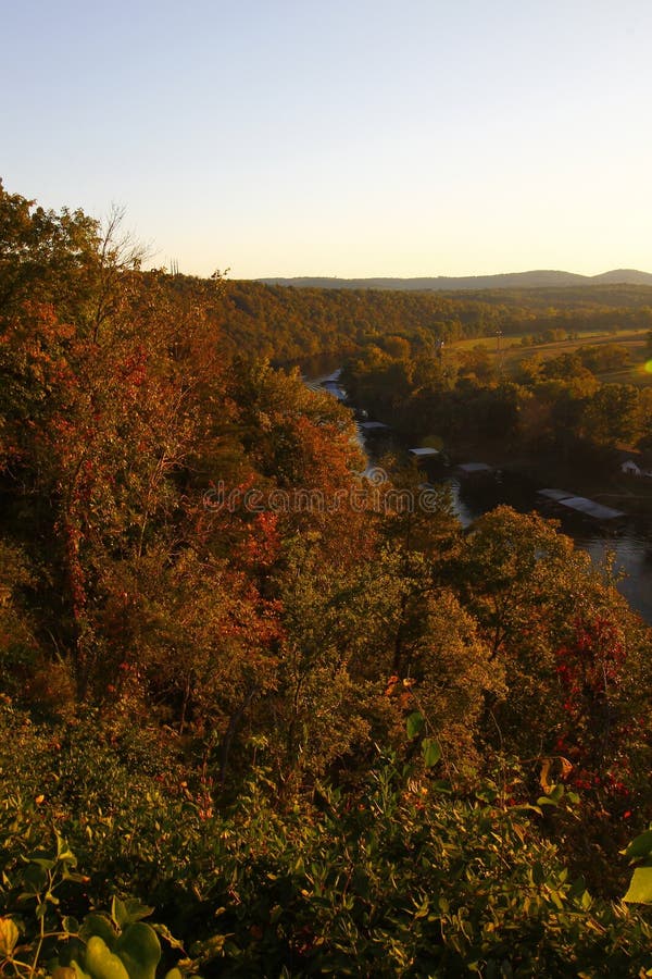 Sunset at Point Lookout, Missouri Stock Image - Image of evolution ...