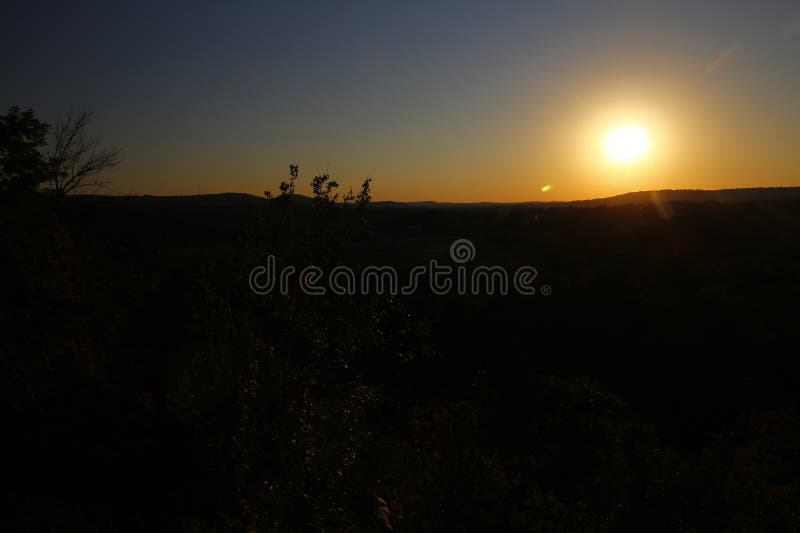 Sunset at Point Lookout, Missouri Stock Photo - Image of landscape ...
