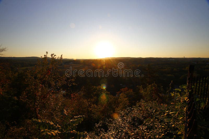Sunset at Point Lookout, Missouri Stock Image - Image of global, north ...