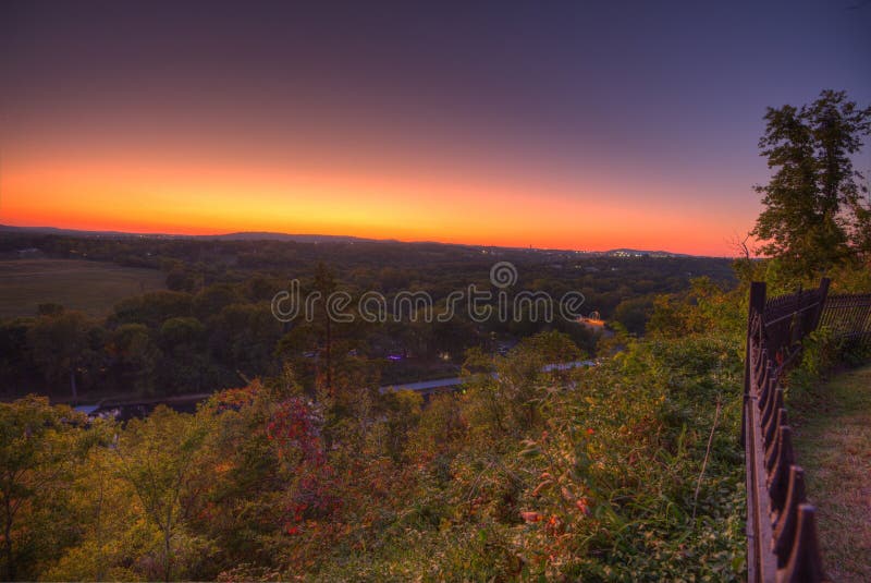 Sunset at Point Lookout, Missouri Stock Image - Image of global, earth ...