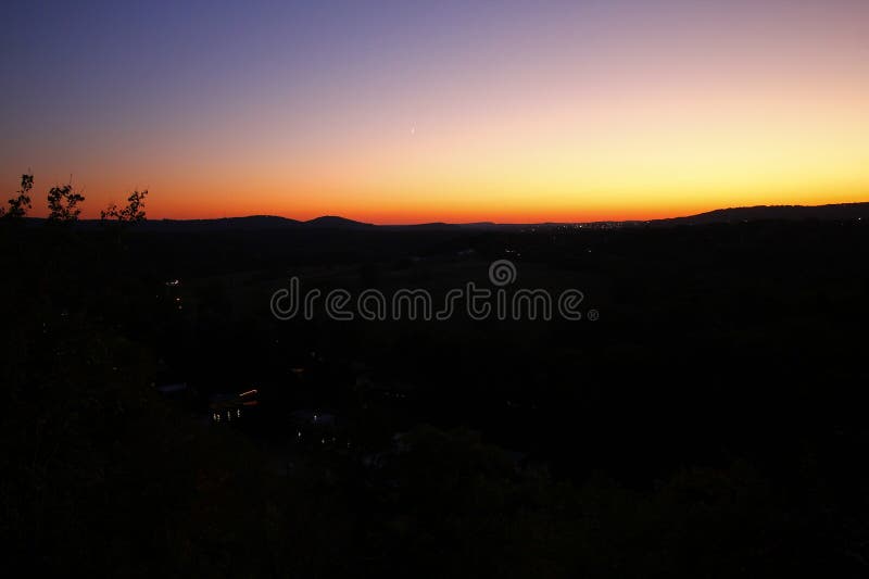 Sunset at Point Lookout, Missouri Stock Photo - Image of earth, nature ...