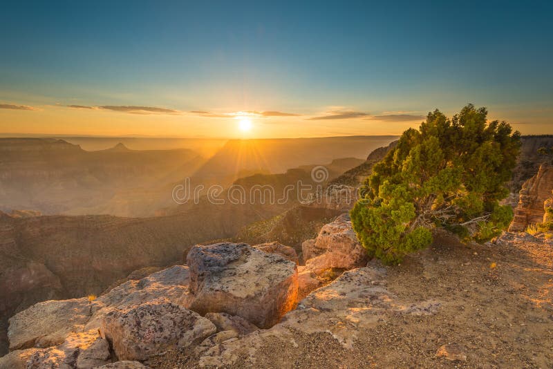 Sunset at Point Sublime, Grand Canyon National Park, AZ Stock Photo ...