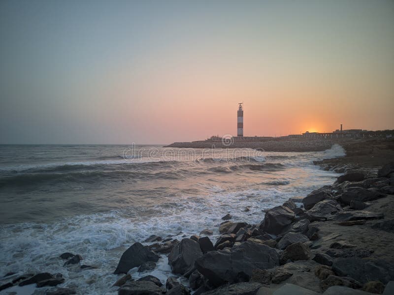 Sunset Point View Sunset Sea Vibe Stock Photo - Image of view, sunset ...