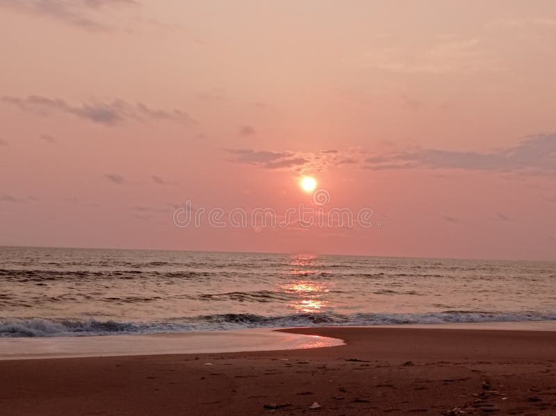 Sunset at Pointe Noire City. Congo Stock Image - Image of beach ...