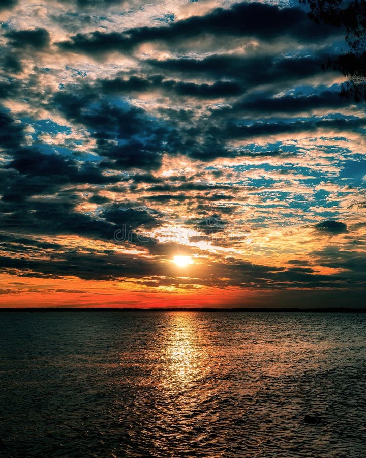 Beautiful Golden Hour Sunset by the Beachside Stock Photo - Image of ...